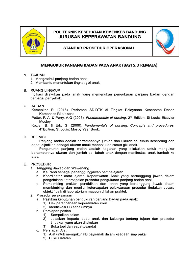 SOP Anak 3 Mengukur PB.docx - Google Dokumen | PDF