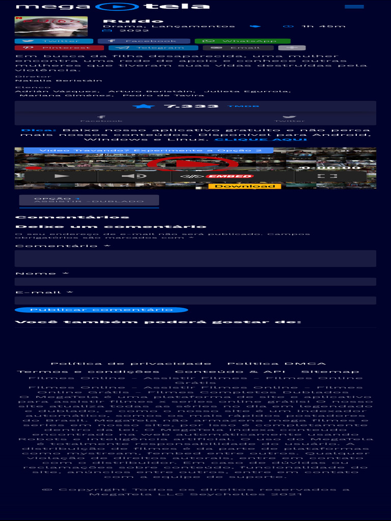 Assistir Ruído Online Dublado e Legendado - Mega Tela | PDF | Facebook ...