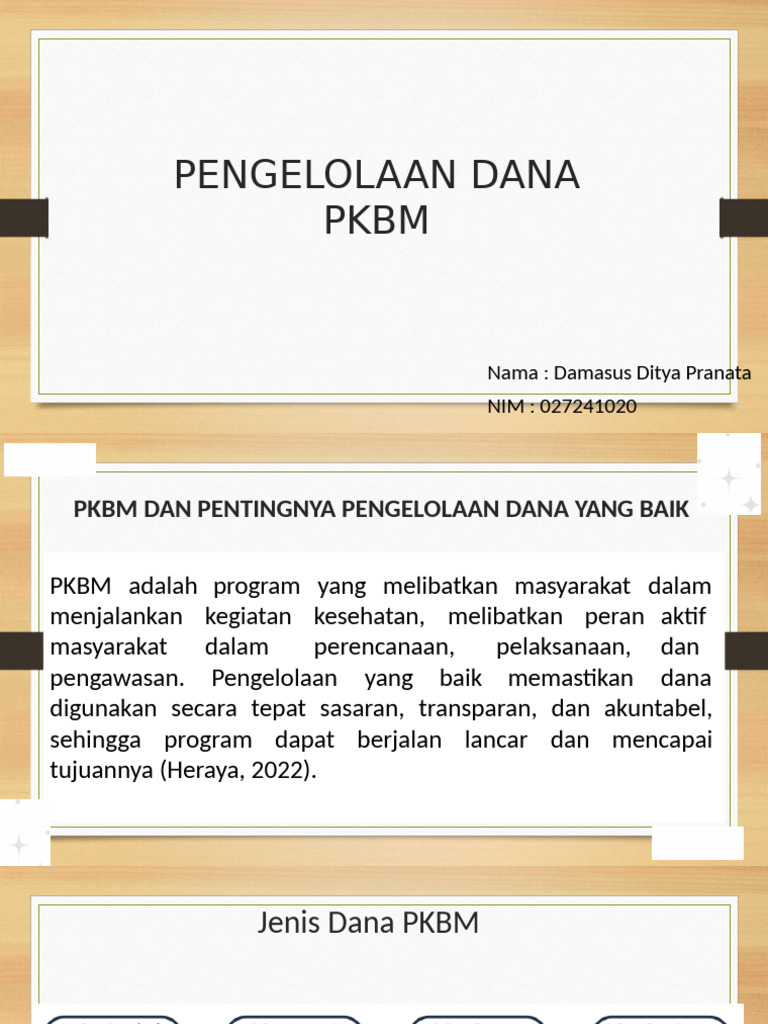 Damasus Ditya Pranata (027241020) TM 8 Pengelolaan Dana PKBM | PDF