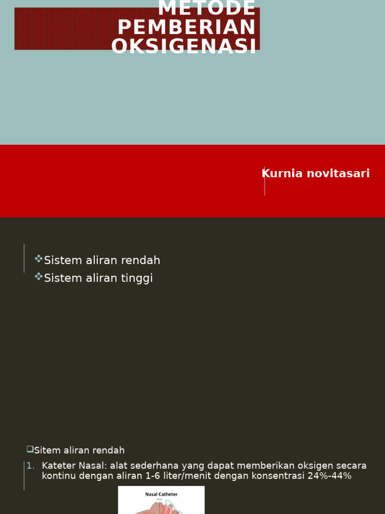Metode Pemberian Oksigenasi | PDF