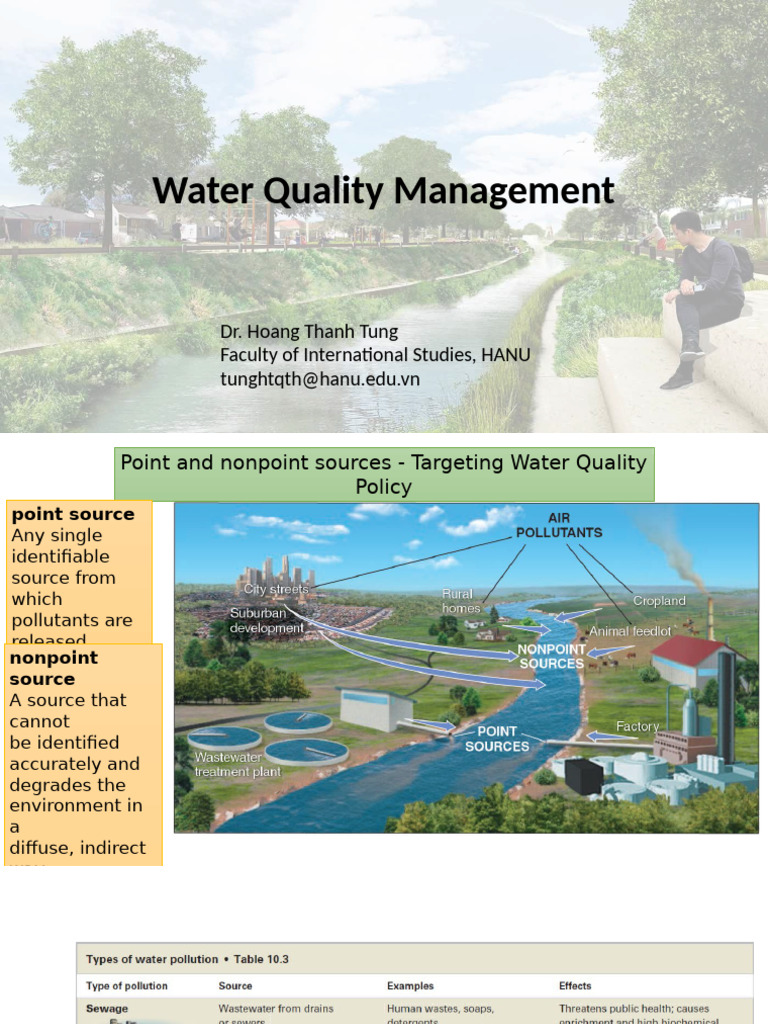 Week12 WaterqualityManagement | PDF | Water Quality | Water Pollution