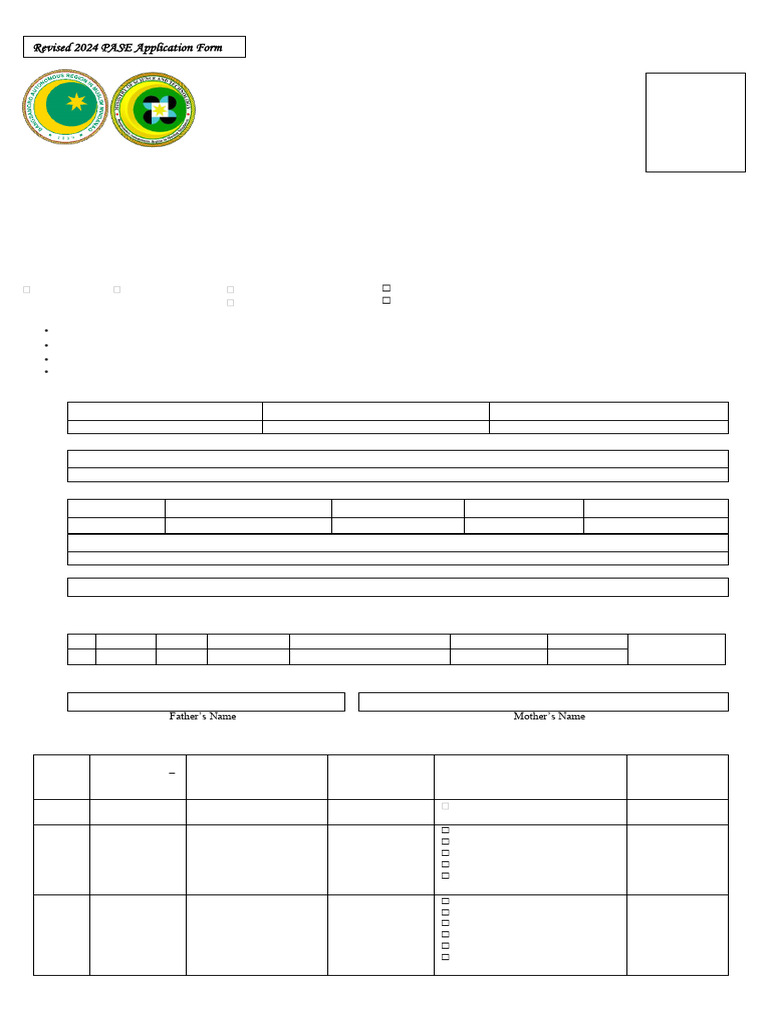 Revised PASEAppForm2024 | PDF | Thesis | Postgraduate Education