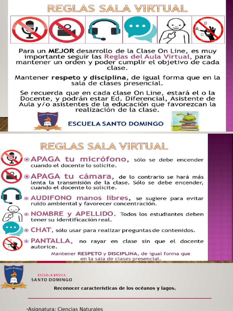 Reglas y Contenidos de Clase Virtual | PDF | Marea | Mar