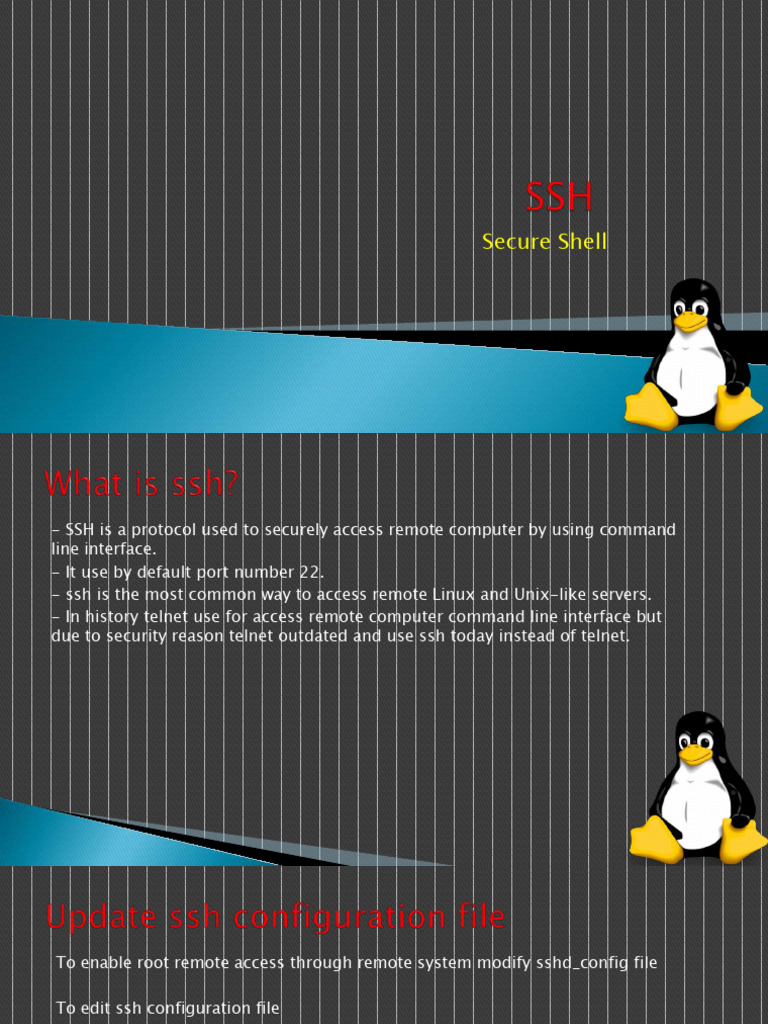 SSH Configuration for Linux Servers | PDF