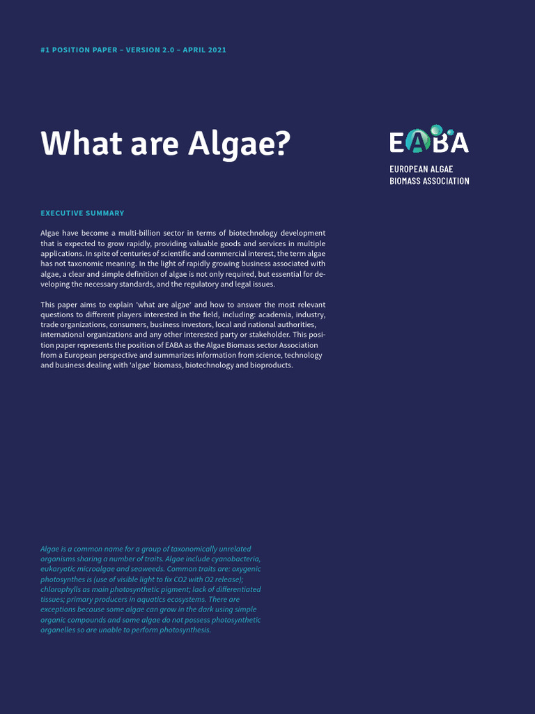 What-Are-Algae | PDF | Algae | Cyanobacteria