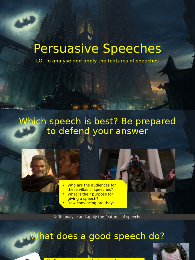 Analyzing Villain Persuasive Speeches | PDF | Crimes | Crime & Violence
