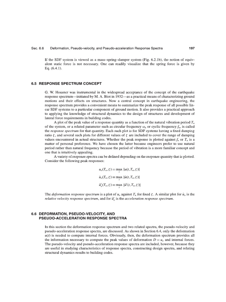 Chopra Response Spectrum | PDF