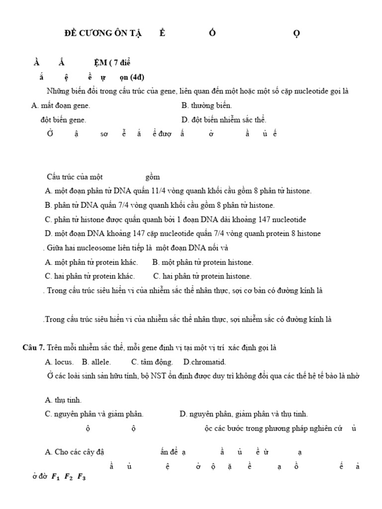 Đề Cương Ôn Tập KT CKI Lớp 12 | PDF
