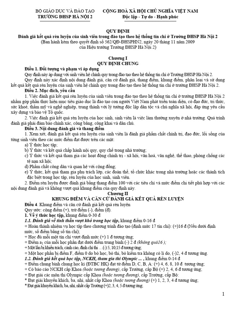 quy-dinh-danh-gia-diem-ren-luyen | PDF