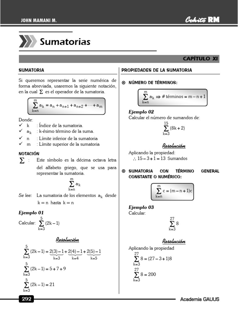11 Sumatorias | PDF | Suma | Entero