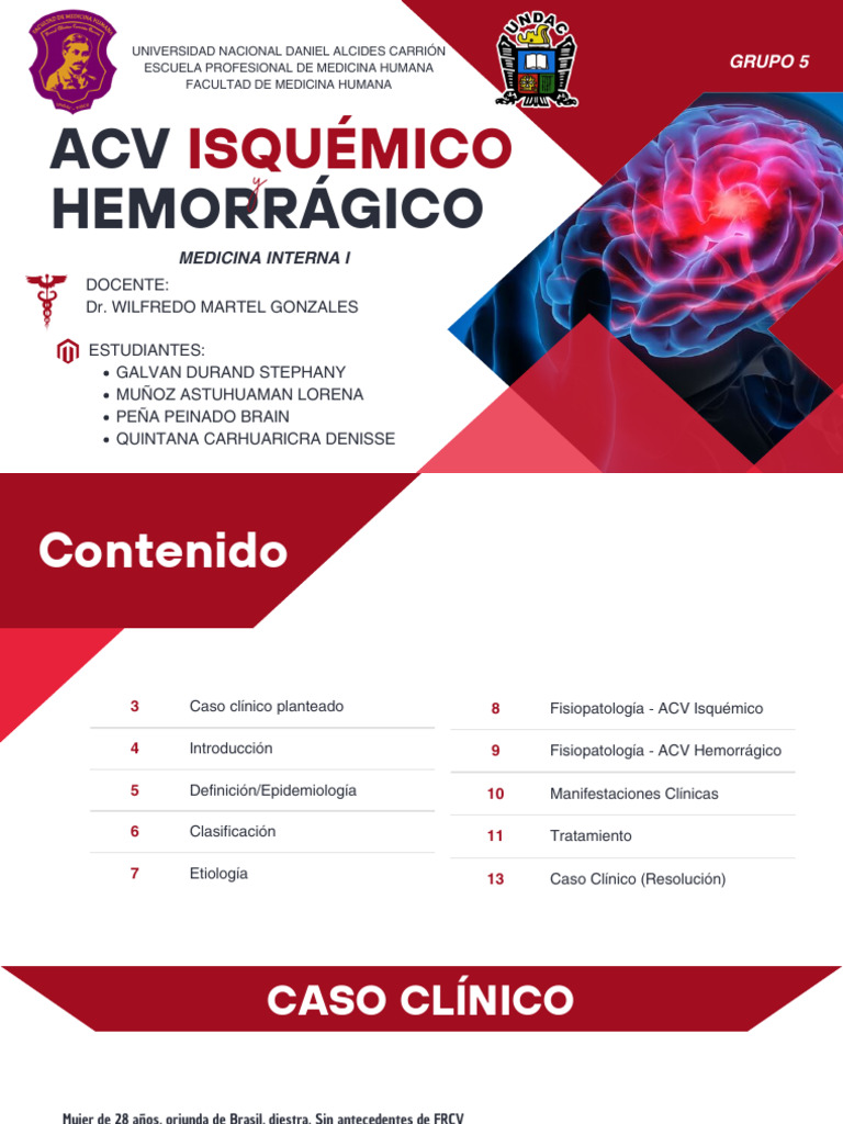 Factores de Riesgo y Signos de ACV | PDF | Carrera | Isquemia