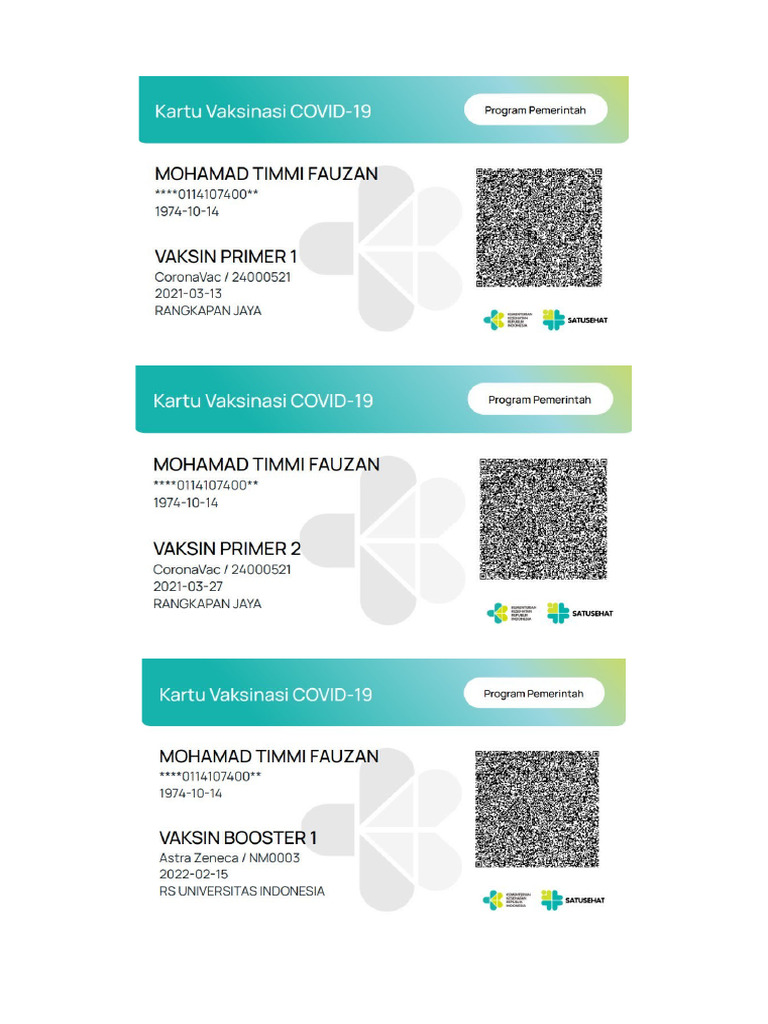 Sertifikat Vaksin | PDF