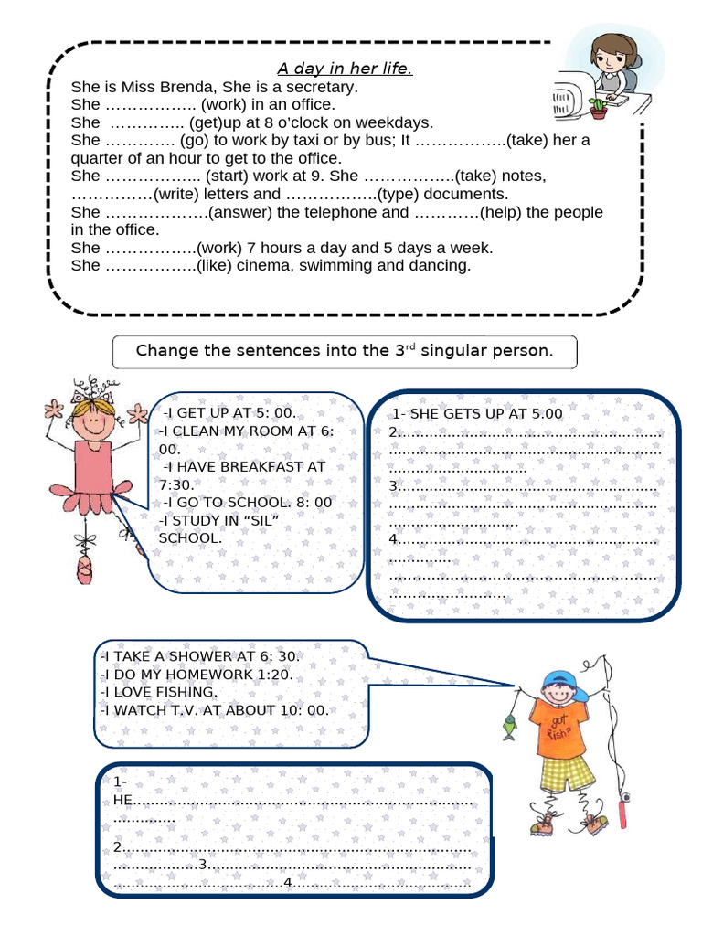 Simple Present Aff-Class-2nd-3rd | PDF