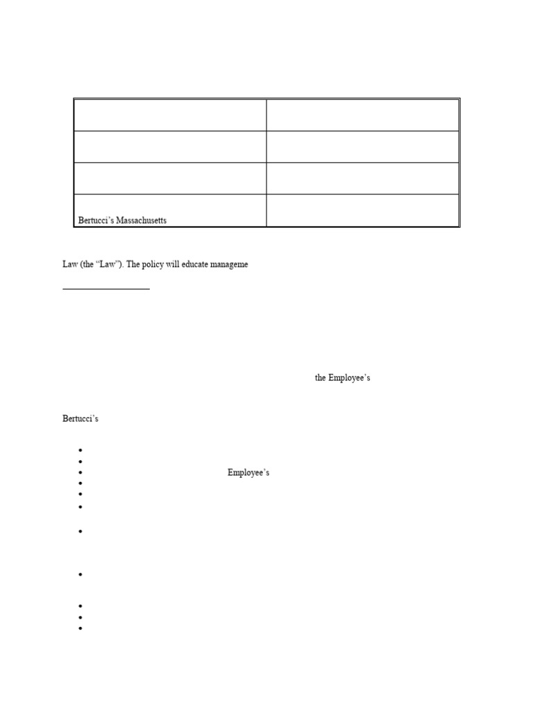 Massachusetts Sick Leave Law - Bertucci's | PDF | Sick Leave | Employment