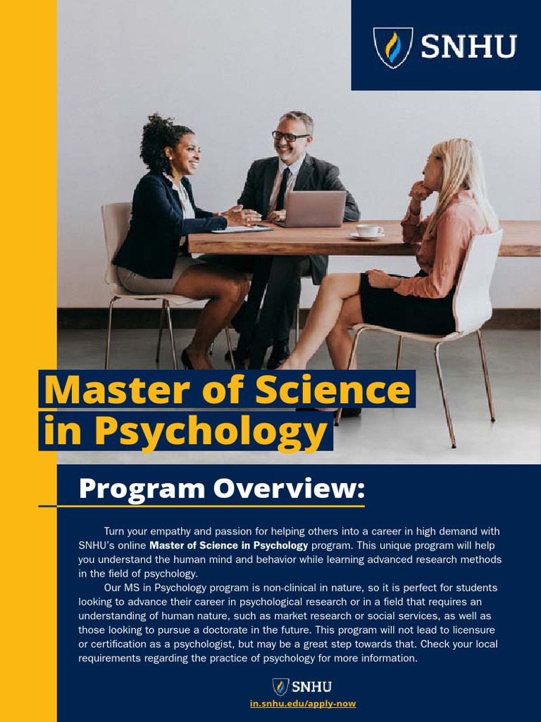 SNHU CourseCurriculum MSinPsychology | PDF | Psychology | Social Psychology