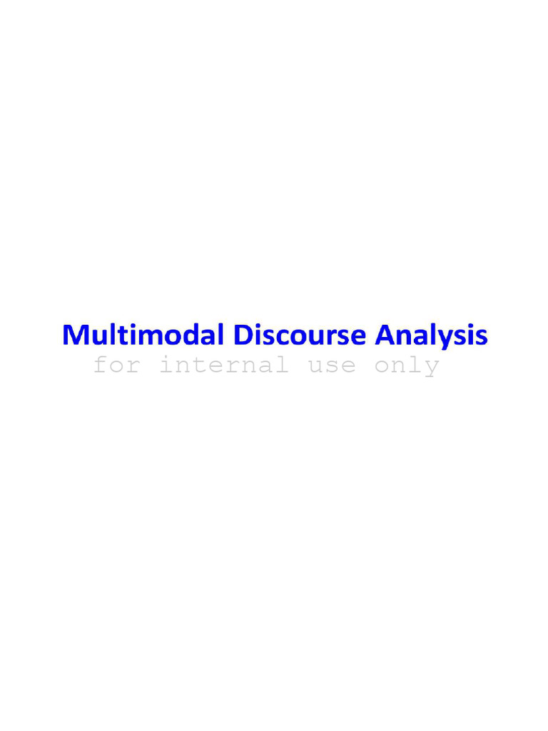 7 - Multimodal Discourse Analysis - SVWM | PDF