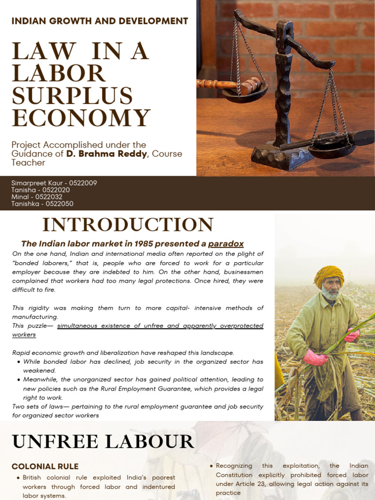 3.3 Law in A Labour Surplus Economy | PDF | Trade Union | Labour Law