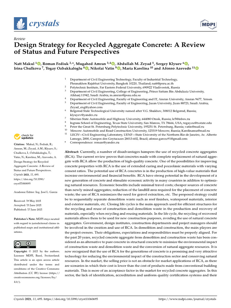 Design Strategy for Recycled Aggregate Concrete a Review of 3fltxt7o17 ...