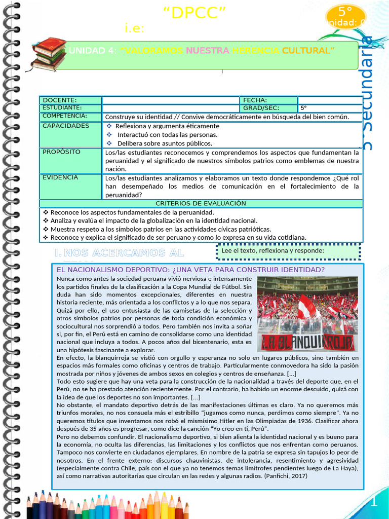 5° DPCC -ACTV.05-UNID.4 2023 | PDF