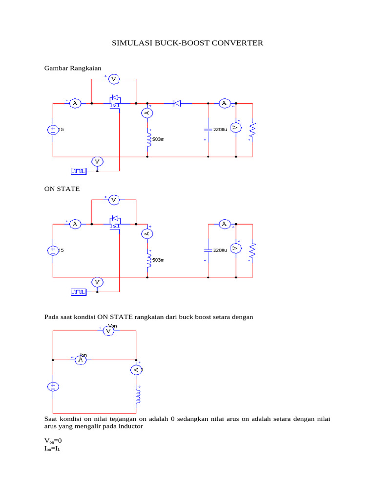 Analisa On OFF Buck Boost | PDF