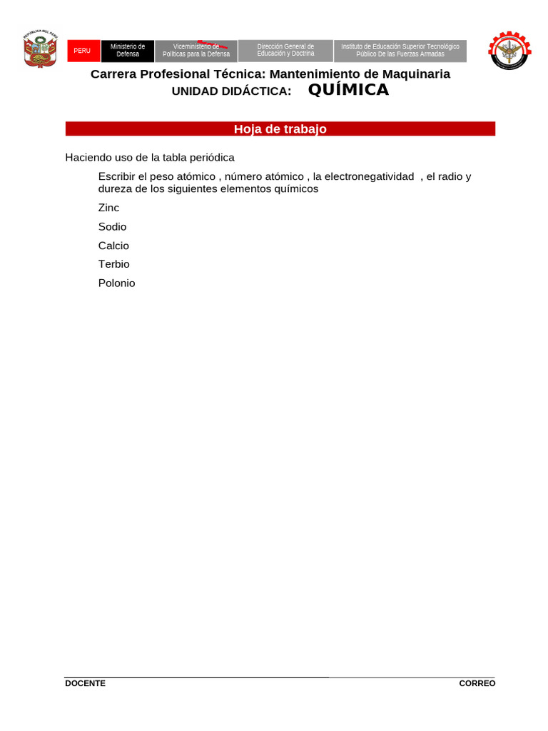 Tarea de Quimica 3 | PDF