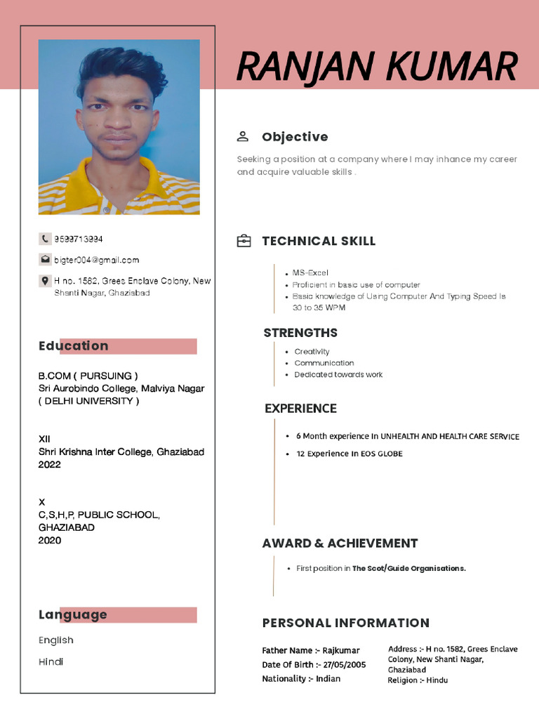 Ranjan Resume | PDF
