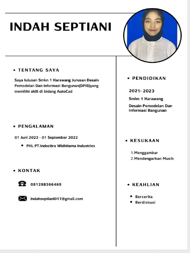 CV Indah Septiani | PDF
