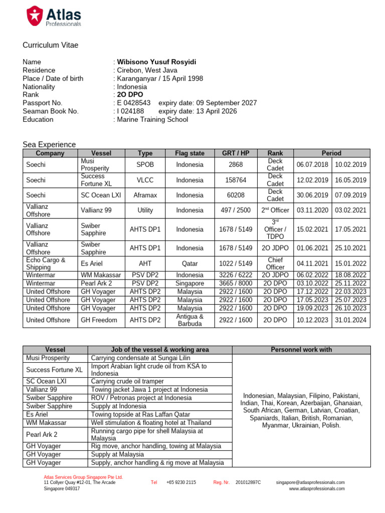 2O DPO - Wibisono Yusuf Rosyidi | PDF | Ships | Water Transport