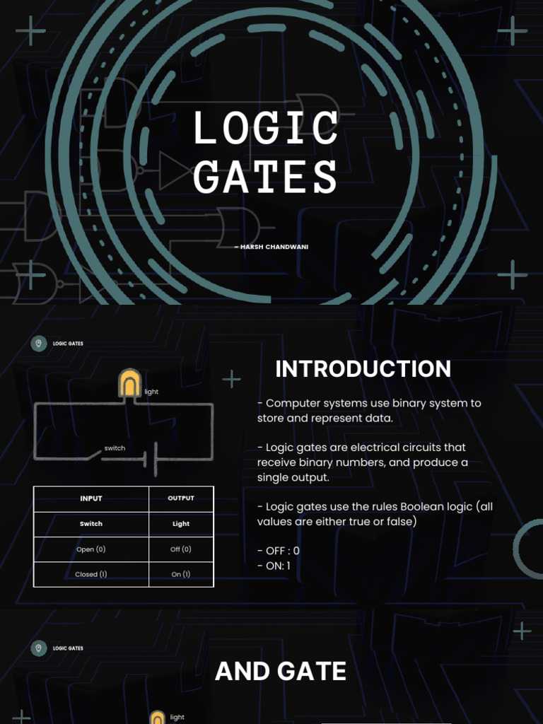 CS Logic Gates Presentation | PDF | Logic Gate | Electronic Circuits