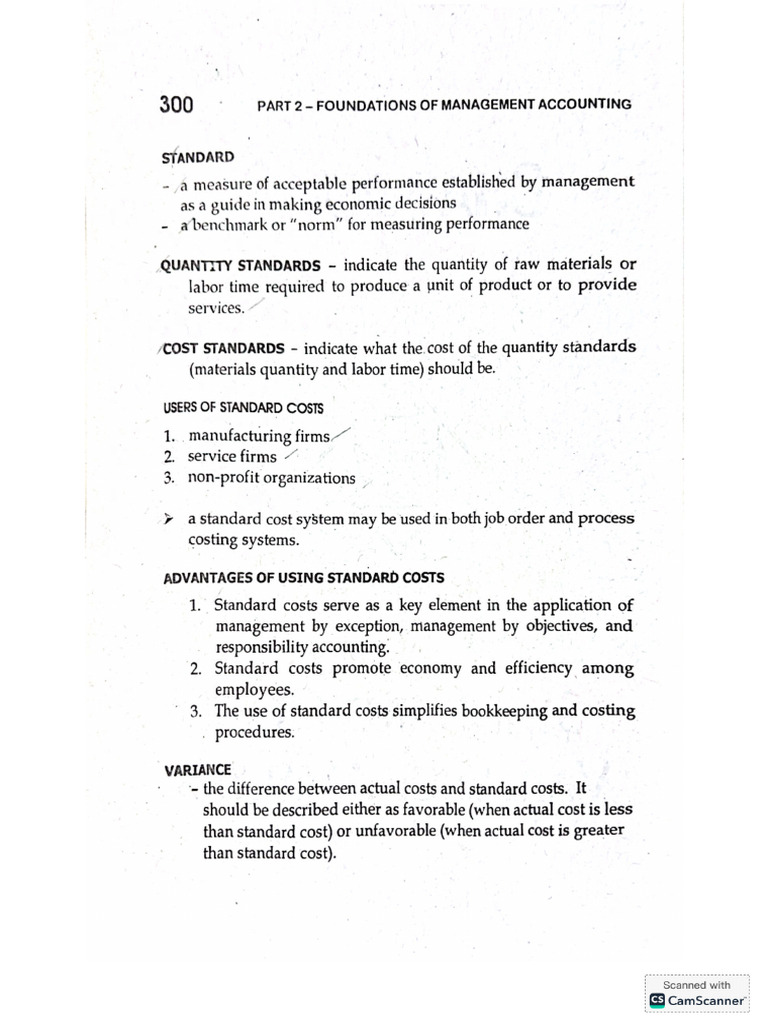 STCM Lesson6 STANDARDCOSTING | PDF