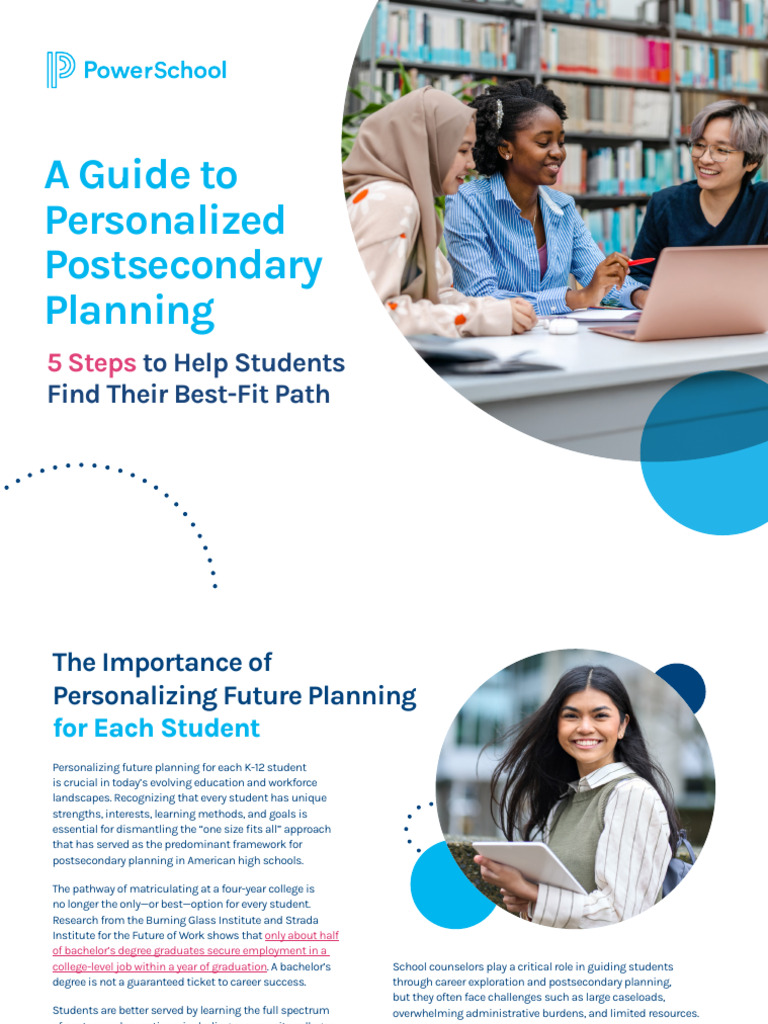 A Guide To Personalized Postsecondary Planning | PDF | Artificial ...