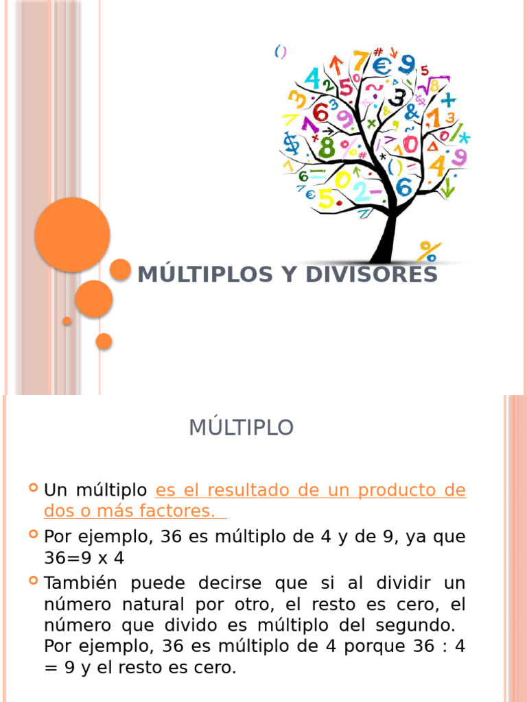 1.Múltiplos y divisores | PDF | División (Matemáticas) | Matemáticas