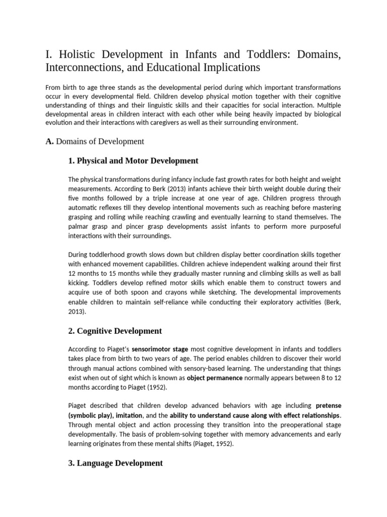 Holistic Development in Early Childhood | PDF | Language Development ...