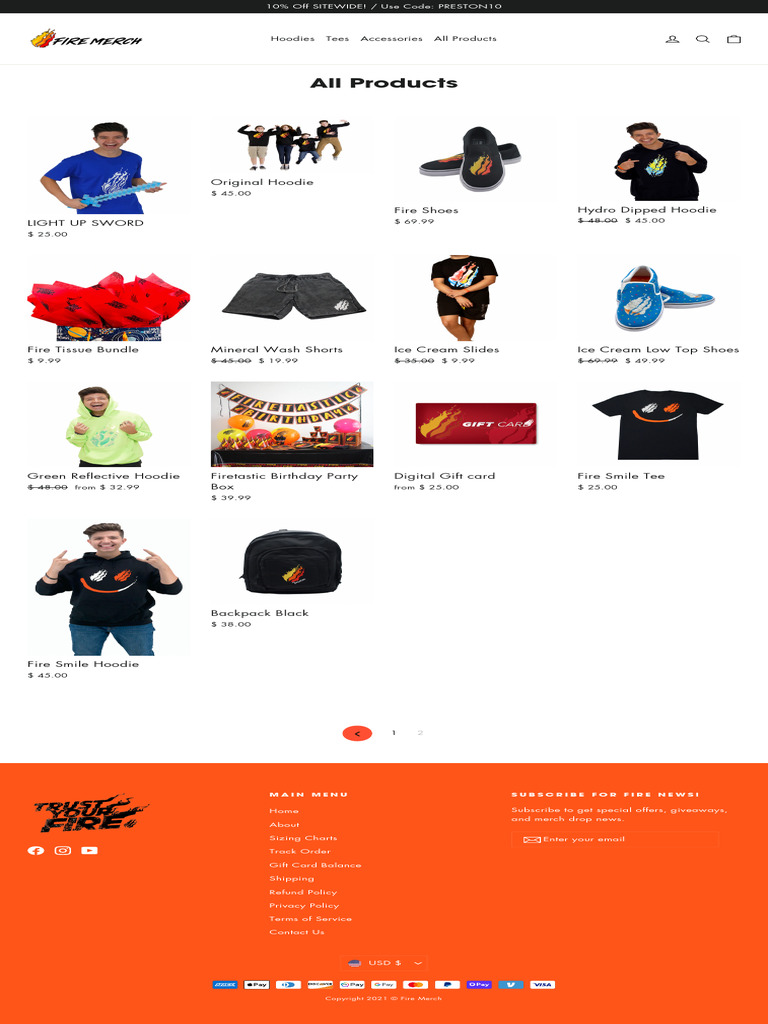 Fire Merch - Preston's Official Merch Store - Page 2 | PDF