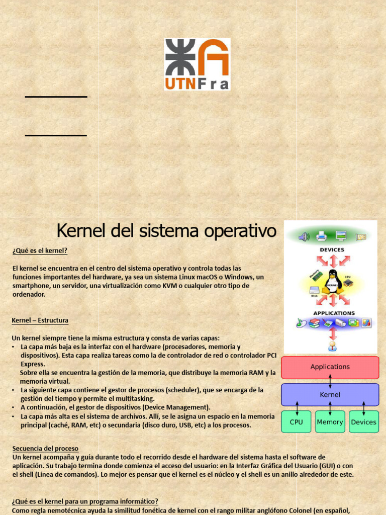 Núcleo Del Sistema Operativo UTN | PDF | Kernel (sistema operativo ...
