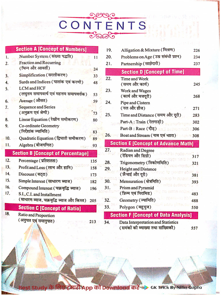 Competitive Mathematics PDF Notes Bilingual | PDF