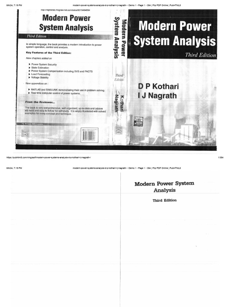 Modern Power System Analysis Overview | PDF | Computer File | Computer ...