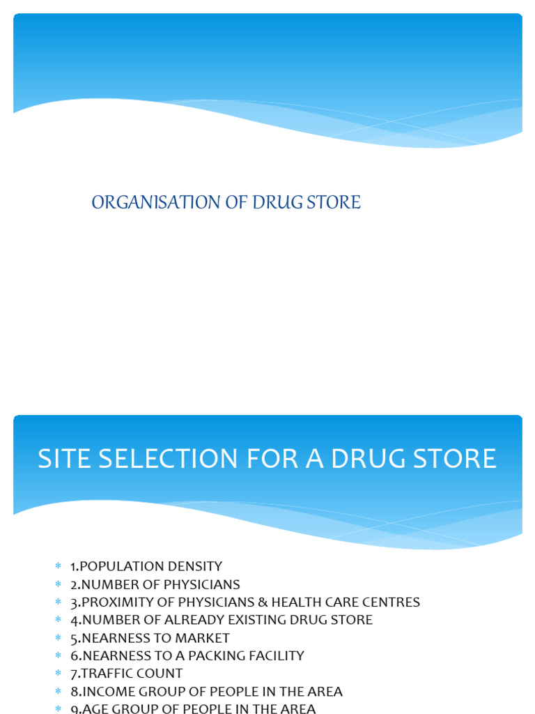 Drug Store Organization and Management | PDF | Inventory | Blood Plasma