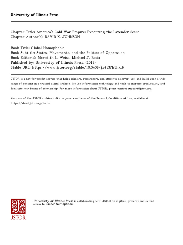 Exporting The Lavender Scare | PDF | Mc Carthyism | Joseph Mc Carthy