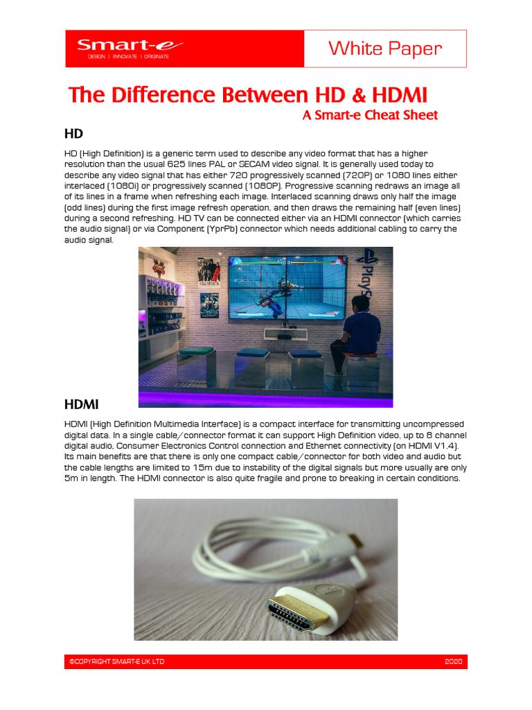 White-Paper-Cheat-Sheet-HD-HDMI | PDF | Hdmi | Video