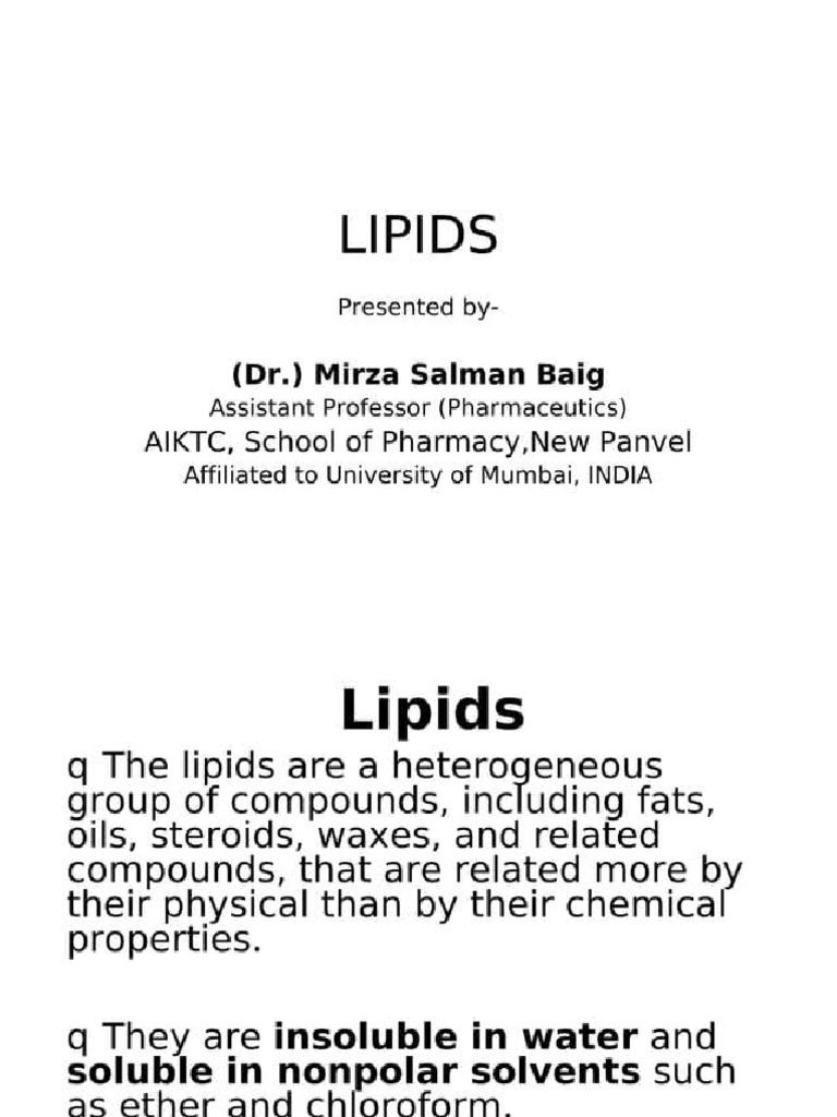 Lipids | PDF
