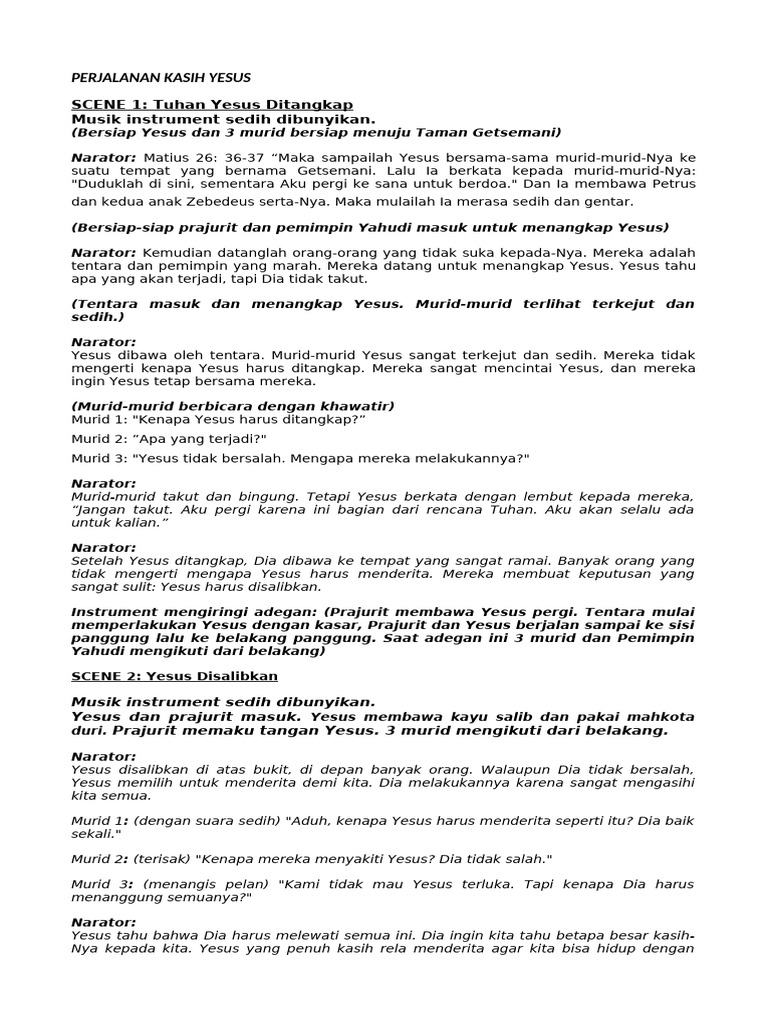 Naskah Tablo Paskah TK | PDF