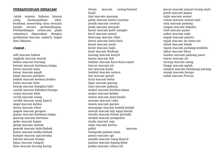 PERBANDINGAN SEMACAM | PDF