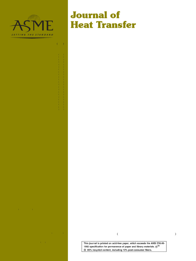 J Heat Transfer 2010 Vol 132 N03 | PDF | Heat Transfer | Cancer