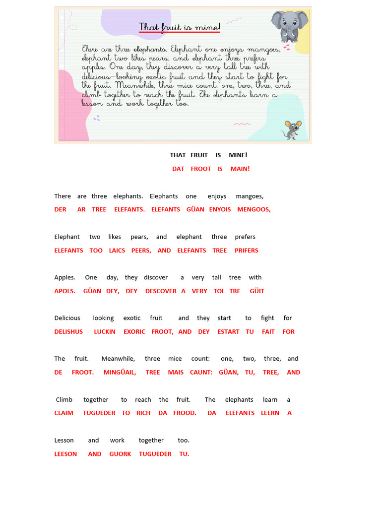 That Fruit Is Mine - 2° Primaria - Aaron Regalado | PDF