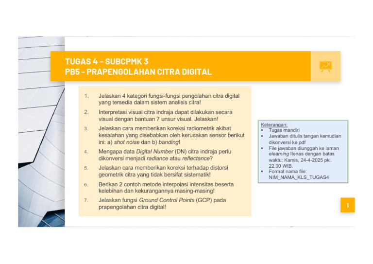 Tugas 4 - SC3 - PB5 Prapengolahan Citra Digital 2025 | PDF