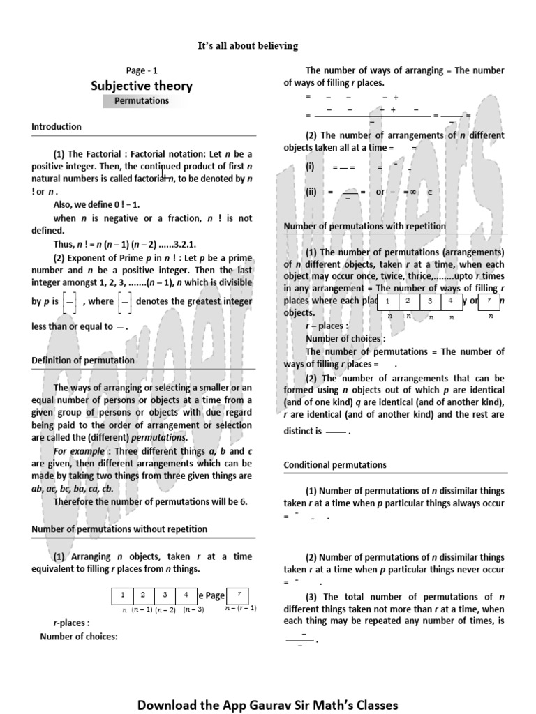 Permutations and Combinations Question Bank | PDF | Permutation | Consonant