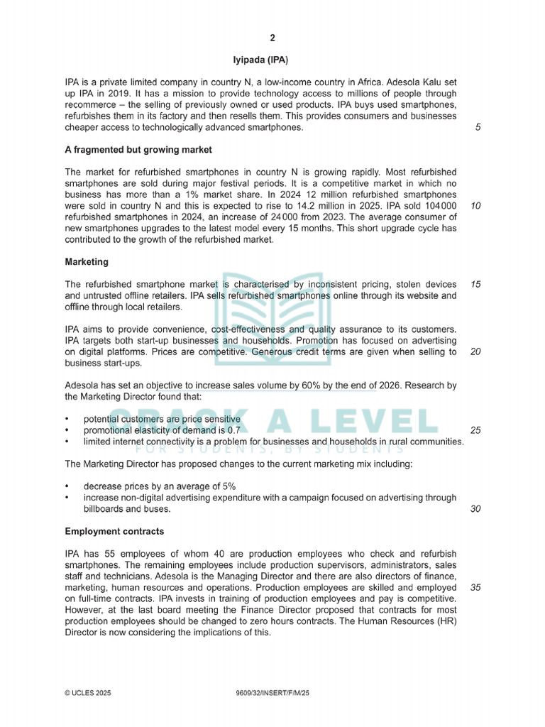 Feb-March - 2025 - 9609 - 32 - in - Crack A Level | PDF