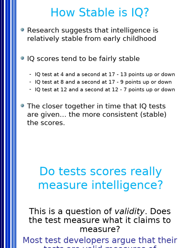3 - How Stable or Unstable Is IQ | PDF | Intelligence Quotient ...