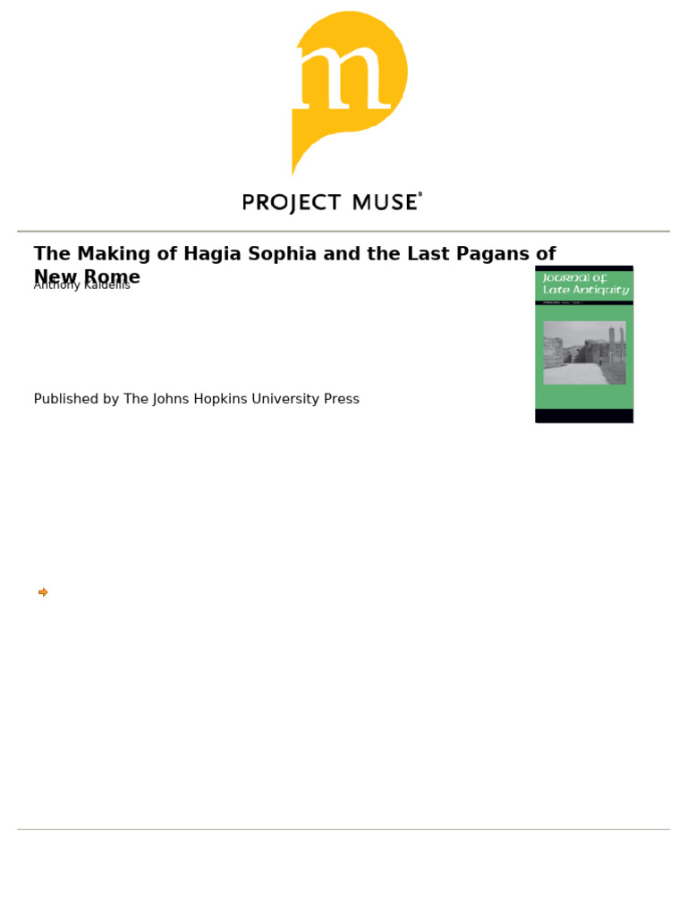 Hagia Sophia Last Pagans | PDF | Justinian I